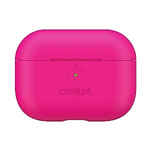 Slim Case for AirPods Pro by Catalyst - Skin for Apple AirPods Pro Charging Case, Interchangeable Colors, Protective Cover Soft Skin, Compatible Wireless Charging - Neon Pink