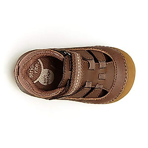 Stride Rite baby boys Soft Motion Sonny Sandal, Brown, 4.5 Wide Infant US