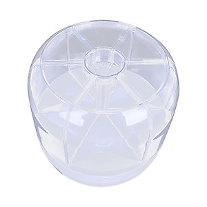 SABUIDDS Rotating Grain Dry Food Dispenser Countertop - 6 Grids Cereal Tank Dispenser for Lentils, Rice, Beans - Kitchen Pantry Storage Container- Max 10kg/22 lbs Capacity - White