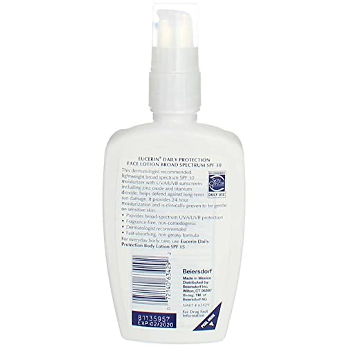 Eucerin Daily Protective Facial Lotion SPF30, 4 Ounces each (Value Pack of 4)