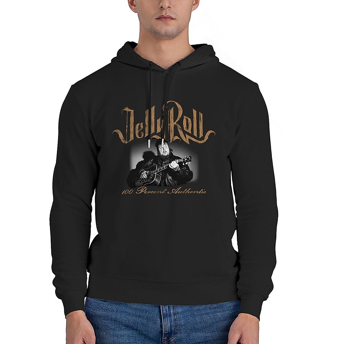 DHJANECT Men's Long Sleeve Tops, American Rapper Jelly Theme Roll Hooded Sweatshirt, Ever Fading Fleece Hooded Tracksuit shirt, Drawstring Pullover Hoodie Clothing for Men Women 5XL