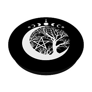 Occult Mystical Moon Phases Tree Of Life Wicca Pentacle PopSockets Swappable PopGrip