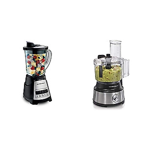 Hamilton Beach Power Elite Wave Action Blender and Food Processor Bundle