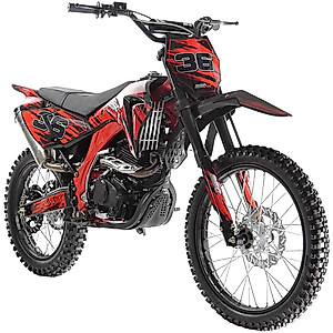HHH Apollo AGB36 250cc Dirtbike Adult Pit Bike Gas DB36 Dirt Bike Manual Clutch 5 Speed (Choose Your Color : Red, Blue and Black Color)