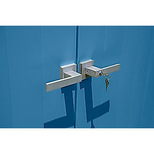 Arrow Shed Select 10' x 14' Outdoor Lockable Steel Storage Shed Building, Blue Grey