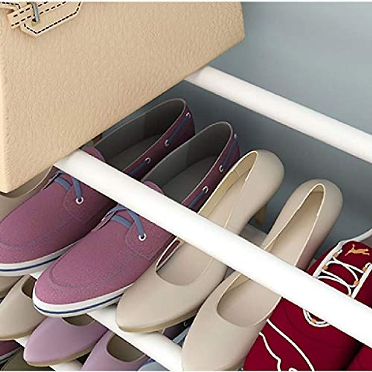 DINGZZ Shoe Rack, Shoe Shelf Storage Organizer for Entryway Hallway Bathroom for Boots Rack