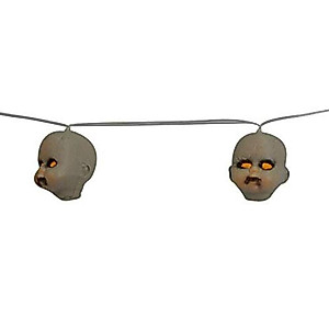Creepy Baby Doll Heads Hanging Halloween Garland Decoration, 40 Inch, Pack of 2