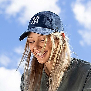 MLB New York Yankees Men's '47 Brand Home Clean Up Cap, Navy, One-Size