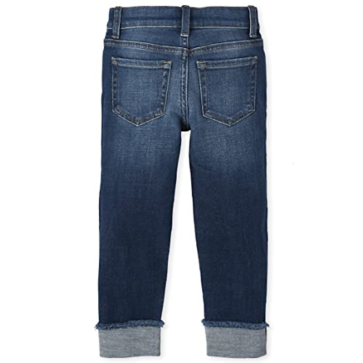The Children's Place girls Fashion Denim Jeans, Roll Cuff Straight - Mily Wash, 6 7 US