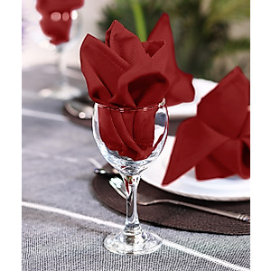 Utopia Home Red Cloth Napkins (12 Pack, 20x20 Inches), Ideal Dinner Napkins for Party, Wedding and Lunch/Dinner