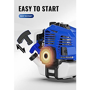 WILD BADGER POWER 26cc Weed Wacker Gas Powered, 4 in 1 String Trimmer, Wheeled Edger, Hedge Trimmer and Brush Cutter Blade, Multi Yard Care Tools, Rubber Handle & Shoulder Strap Included