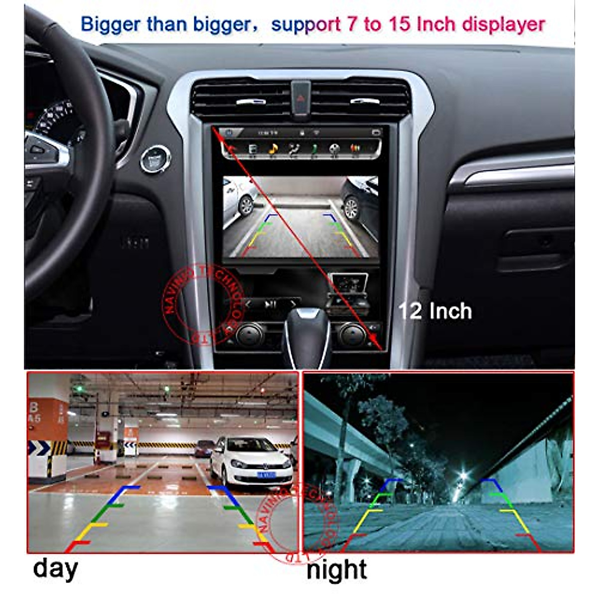 Super HD Vehicle Camera 1280x720 Pixels 1000 TV Lines Vehicle Car Rear View Backup Camera, 170° Viewing Angle Reversing Camera Replacement for Toyota Reiz Prius Prado Land Cruiser Waterproof