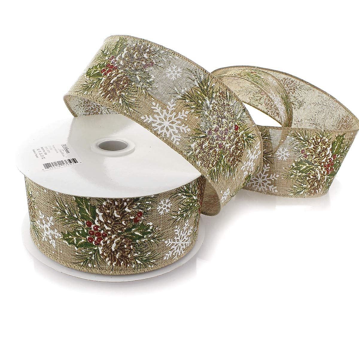 Ribbon Traditions Woodland Owls Fringe Edge Wired Ribbon 2 1/2" by 10 Yards