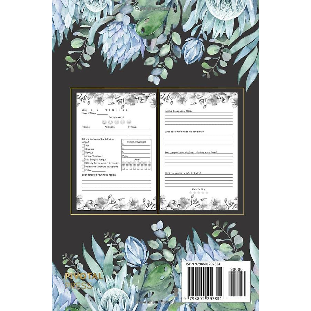 One Day At A Time: Mood Tracking Journal: Daily Wellness and Mental Health Prompt Journal, Diary & Tracker for Women and Teens