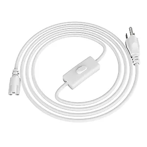 SHOPLED 5FT Plug Power Cord T5 T8 LED Tube Power Wire Cable with On/Off Switch 3 Prong Plug­ for LED Shop Lights