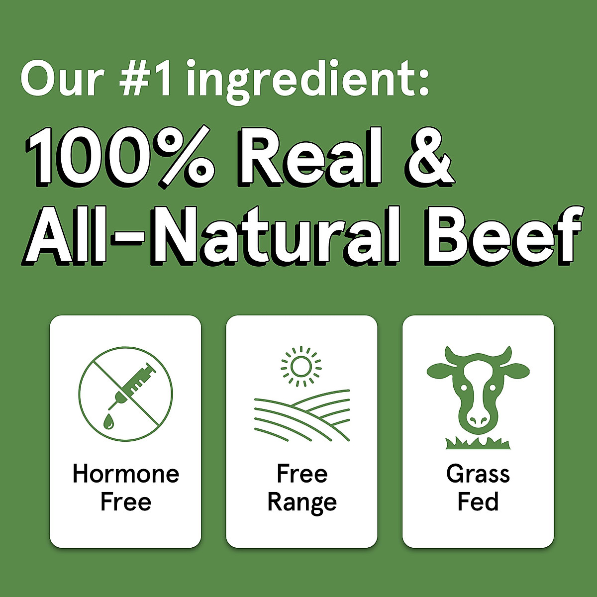 Real Meat Dog Treats - 4oz Bag of Bite-Sized Air-Dried Beef Jerky for Dogs - Grain-Free Jerky Dog Treats Made up of 95% Human-Grade, Free-Range, Grass Fed Beef - All-Natural High Protein Dog Treats