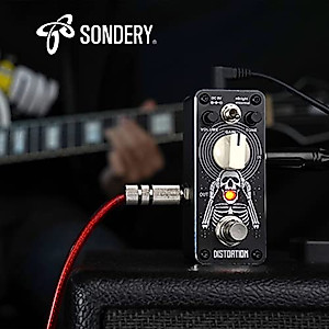 Sondery Distortion Pedal with 2 Effects of Bright and Normal, 70-80’s Classical British Stack Sound, Mini Effect Pedal for Electric Guitars True Bypass, Art Design Series