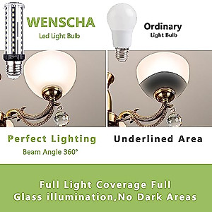 LED Light Bulb 100W Equivalent 1200 Lumen 6500K Warm White 12W LED Corn E26 Light Bulb Base Non-dimmable Ceiling Fan Corn Lighting for Home, Garage, Indoor High Brightness (Daylight White)