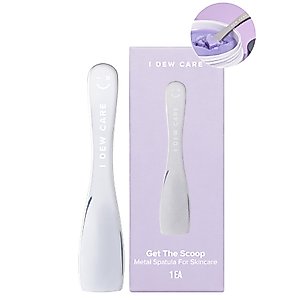 I Dew Care Multi-functional Applicator - Get The Scoop | Gift, Stainless Steel Spatula, Beauty Tool for Cream, Lip Balm, Wash-Off Masks, Mixing, Depuffing