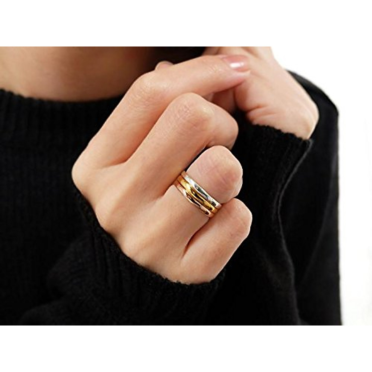 SOVATS Stack Small Band Ring 925 Sterling Silver Rhodium Plated - High Polish Eternity Band Tarnish Resistant Comfort Fit Wedding Band 2mm Ring, Size 9