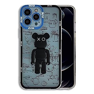 DOWINTIGER for iPhone SE Case Cool 3D Bear Design for Boys Men Teens, Soft Flexible Slim TPU Protection Clear Designer Case - 015