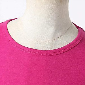 Toddler Kids Baby Girl Summer Dress Clothes Rainbow Ruffle Strap Dress Backless Princess Sundress Playwear Outfits (Rose Long Sleeve, 6-7_Years)