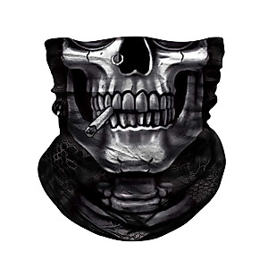 JOEYOUNG Skull Face Mask UV Sun Dust Neck Gaiter Bandana Headwear Motorcycle
