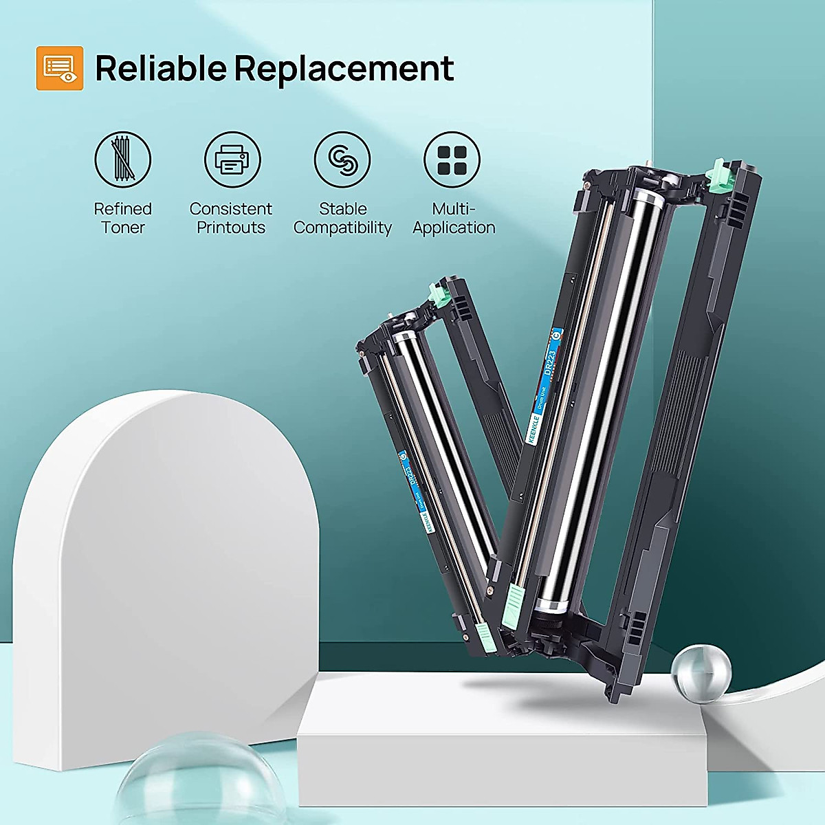 KEENKLE DR223CL DR223 DR-223 Compatible Drum Unit Replacement for Brother DR223CL DR223 DR-223 use with MFC-L3770CDW MFC-L3750CDW HL-L3230CDW HL-L3290CDW HL-L3210CW MFC-L3710CW (4 Pack)