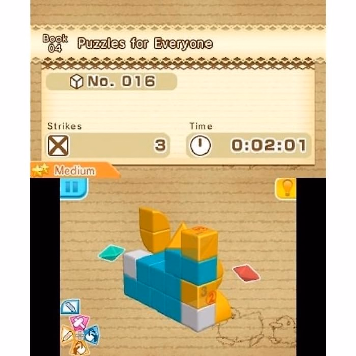 3DS Picross 3D Round 2 (Nintendo 3DS)