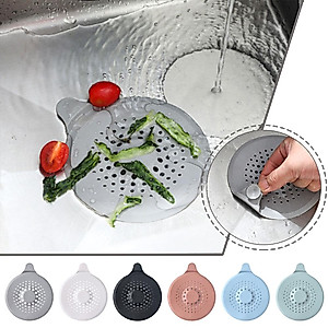 Generic Tub Protector Hair Cather and Strainer, Shower Drain Hair Catcher,Hair Drain Clog Prevention Drain Snake,Waterproof Kitchen Sink Drain Strainer,Bathtub Hair Catcher for Home Bathroom (Pink)