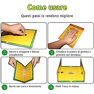 Mouse Glue Trap, Extra Large Rat Glue Traps, New Version Strongly Adhesive, Best Peanut Butter Scented Mouse Traps Glue Board for Mice & Rodent &Pests & Bug & Ant & Spider 10 Pack