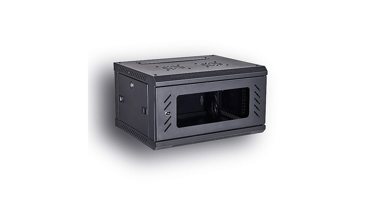 Kenuco 4U Wall Mount Server Cabinet - Secure 19" Network Rack