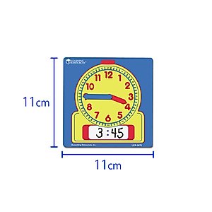 Learning Resources Write and Wipe Student Clocks, Help Kids Practice Time, Clocks for Kids, Write and Wipe Clocks, Homeschool, Classroom, Set of 10