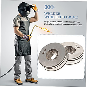 VILLCASE 6 Pcs Wire Drive Roller Flux Core Welder Mig Drive for Wire Feeder Wire Welder Wire Feed Welder Welpers Welder Cart Roller for Wire Feeder Feed Drive Knurled Steel Accessories