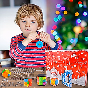 Fasezoomit Fidget Advent Calendars 2022,Christmas Countdown Calendar 24 Days,Sensory Fidget Toy Surprise Box and Magic Brain Teaser Toy Puzzles, Surprise Gifts for Kids Teens Adults