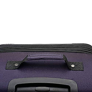 U.S. Traveler Aviron Bay Expandable Softside Spinner Wheels, Purple, 2 Piece Luggage