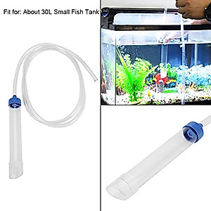 Aquarium Manual Water Changer Gravel Cleaner Water Filter Syphon Tube Fluids Transfer Tool PVC Sand Vacuum Pump Fish Tank Tool with 59in Long Pipe