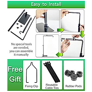 Reptile Tank Heat Lamp Stand Aquarium Stand - Reptile Terrarium Heat Light Stand - Adjustable Metal Heat Lamp Holder, Used for Amphibians, Lizards, Gecko, Tortoise, Snakes, Bearded Dragon, Chicks, etc