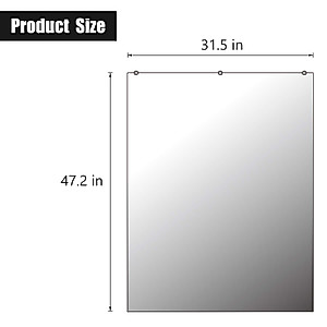 H and A Activity Wall Mirror,Gym Mirror with Flat Polished Edge,47 inchx 31 inch (Double)