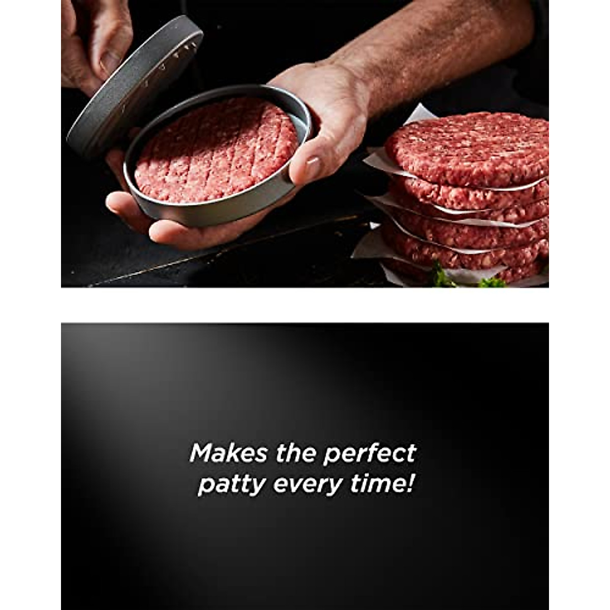 GALVANOX Grilling Gift for Dad, Non-Stick Hamburger Press Patty Maker, Aluminum BBQ Burger Mold “Dad Grill Boss” for Fathers Day/Birthday Boxed