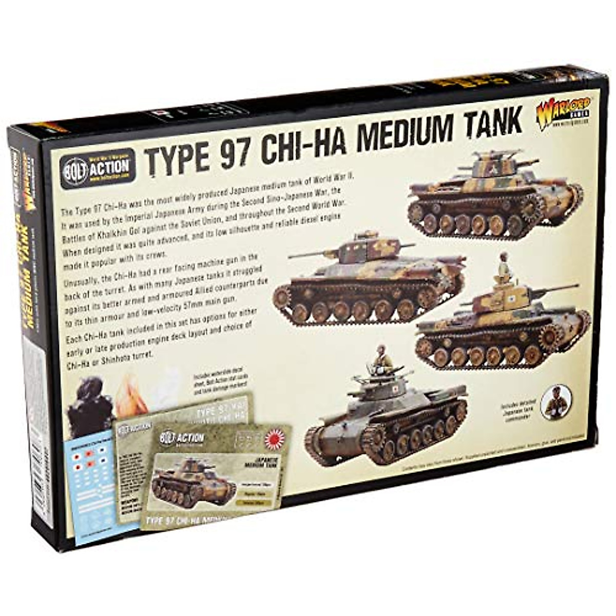 Bolt Action Type 97 Chi-Ha Japanese Medium Tank 1:56 WWII Military Wargaming Plastic Model Kit