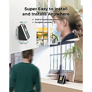 ANVIZ Time Clock - CX7 Face Biometric Time Attendance Machine for Employees Small Business - Face + RFID + Pin Punching in one, Support Door Access, Up to 1,500 Users with Professional Cloud Software