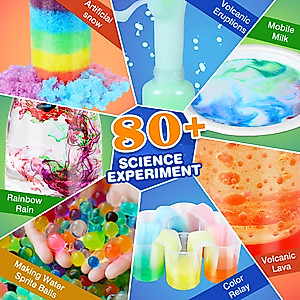 Science Kit for Kids,80 Science Lab Experiments,Scientist Costume Role Play STEM Educational Learning Scientific Tools,Birthday Gifts and Toys for 8 Years Old Boys Girls Kids