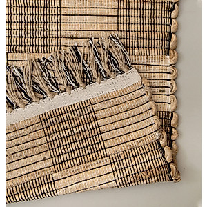 Eco Crave 3x5 Ft Jute Natural Area Rug, 100% Hand Woven Rug for Indoor Front Entrance Kitchen, bedrooms & Bathrooms, Low-Pile Floor Carpet, Premium Quality Home Decor.