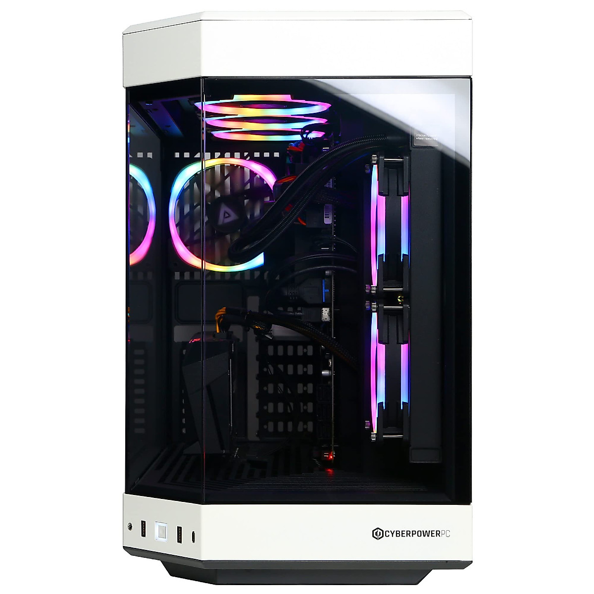 CyberpowerPC Gamer Supreme Liquid Cool Y60 Gaming PC, Intel Core i5-12600KF 3.7GHz, GeForce RTX 3060 12GB, 16GB DDR5, 1TB Gen 4 NVMe SSD, WiFi Ready & Win 11 Home (SLCY602300A), White