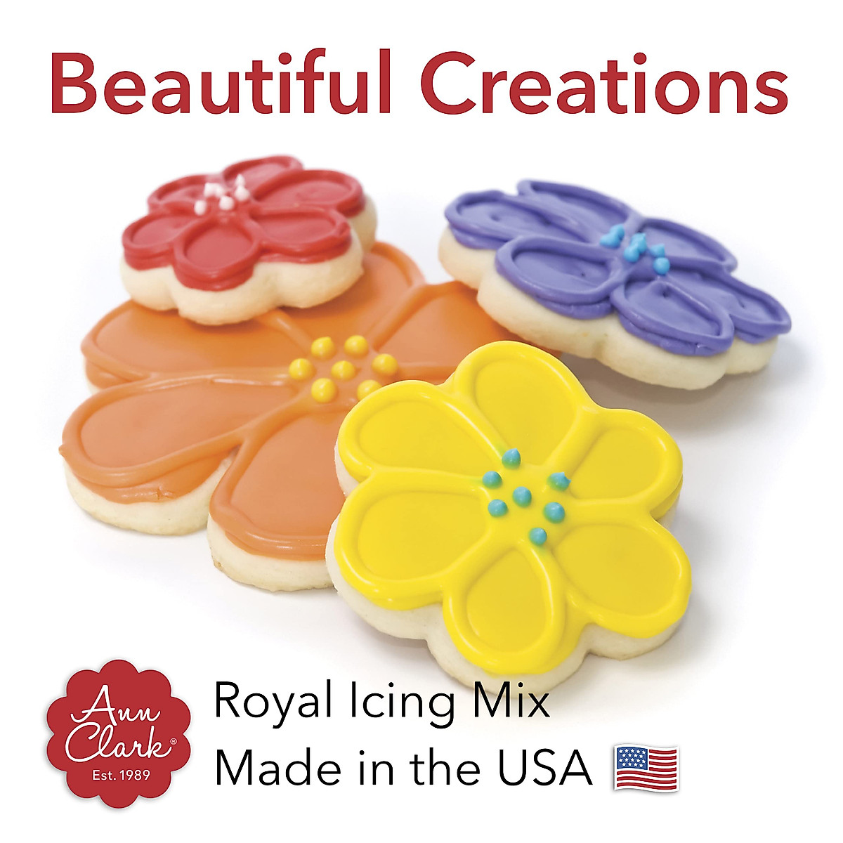 Ann Clark Green Royal Icing Mix, Cookie Icing 4.3-oz. Pouch Makes 2 Cups Green Icing