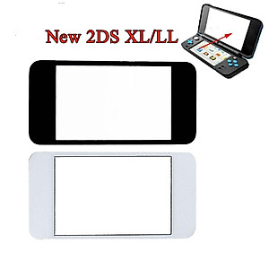 Top Surface Lens LCD Mirror Front Screen Lens for New 2DS XL LL Protector Cover Black