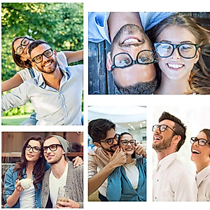 Amazon Essentials Unisex Blue Light & UV400-Blocking Glasses for Computer or Gaming, Black & Clear