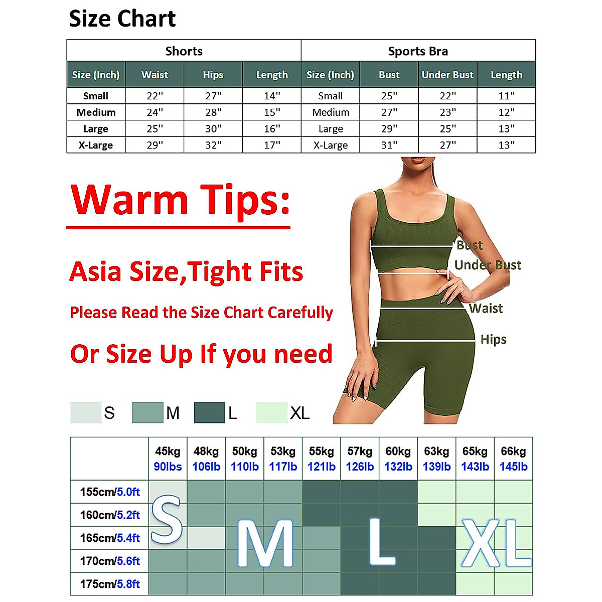 BUSCANDO Yoga Workout Outftis Sets for Women 2-Piece Shorts-Seamless Ribbed High Waist Athletic Leggings+Sports Bra Gym Clothes Sets (Brown, l)