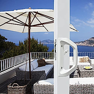 EASILOK Sliding Patio Door Handle Set with Mortise Lock, Heavy Duty Replacement Sliding Glass Door Handle Set, Fits Door Thickness from 1-1/2" to 2-4/25", 3-15/16”Screw Hole Spacing, Non-Handed